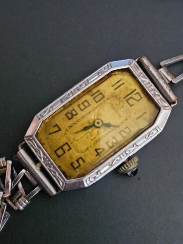 Vintage Invicta Art Deco Tank Ladies Octagon Face Mechanical Wind Watch ...