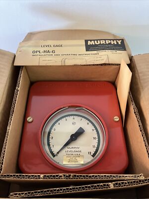 New Old Stock Vintage Murphy Switch gauge OPL-HA-G Level Gage Levelgage ...