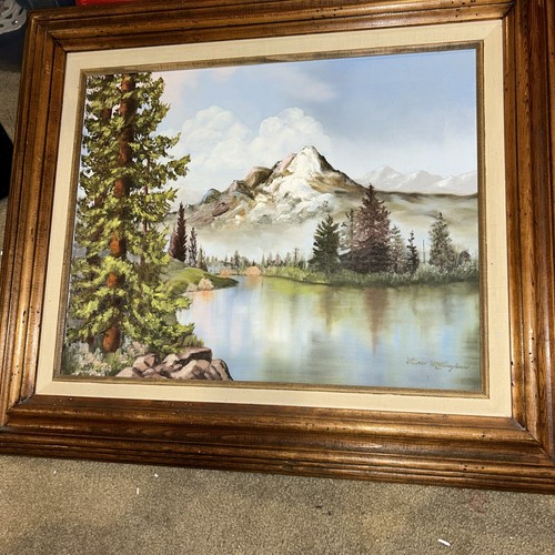 Canvas Oil Painting Of Nature Artist Lee Mc Miglin ? Nicely Framed 28 X ...