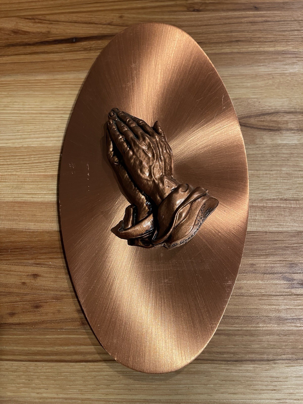 Copperama Inc Praying Hands Copper Wall Plaque Vintage 70s 80s