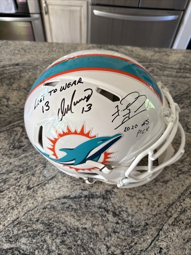 Dan Marino And Tua Tagovailoa Autographed Authentic Full Size Miami ...