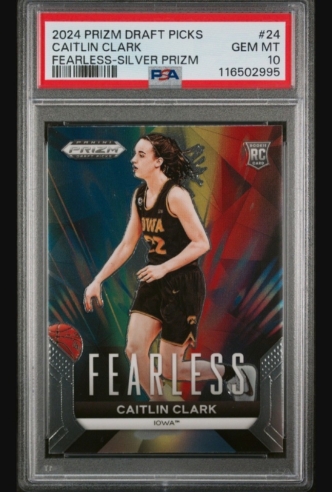 2024 PANINI PRIZM DRAFT PICKS FEARLESS SILVER PRIZM #24 CAITLIN CLARK ...
