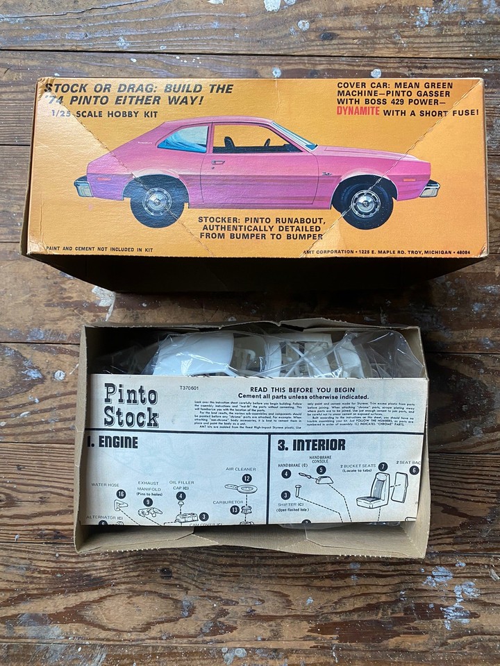 VINTAGE AMT 1974 FORD PINTO BOSS 429 GASSER MODEL CAR MINT | eBay
