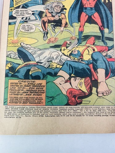 Marvel Comics X-Men #44 1st Silver Age Appearance Red Raven; Iceman ...