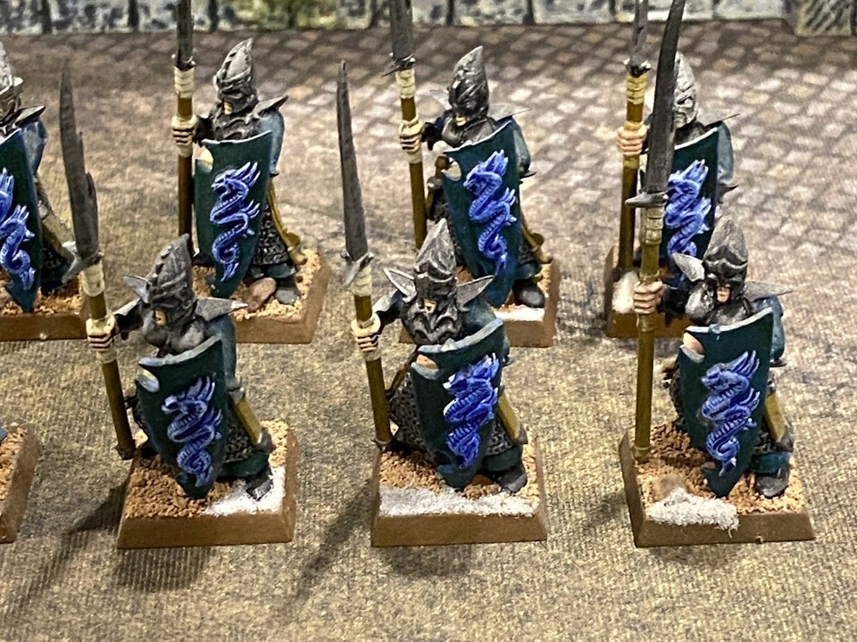 Dark Elf Warriors with Spears Dreadspears Elves Painted Warhammer ...