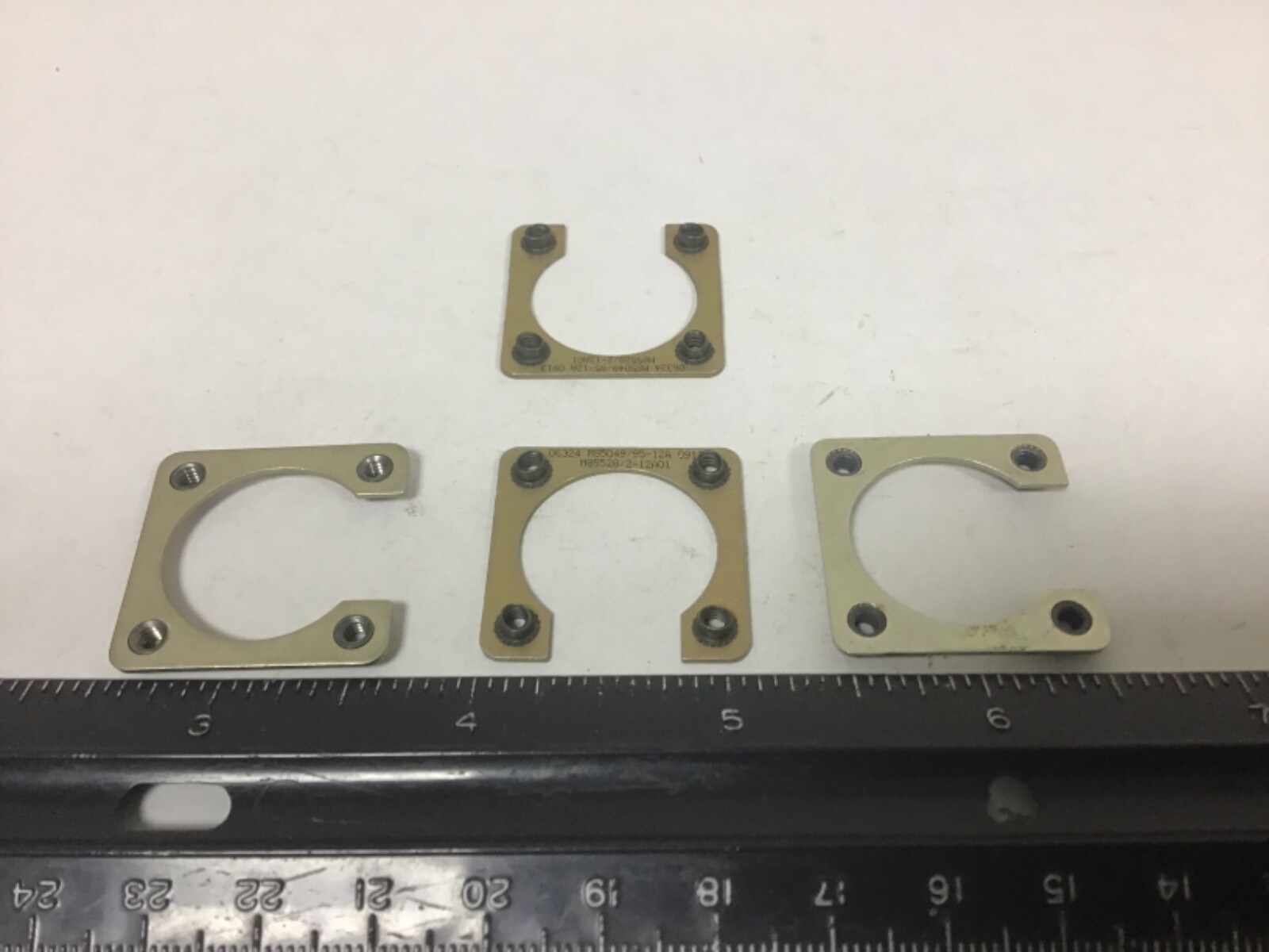 Qty (4) Glenair Shell Size 12 Mounting Flanges, M850049/95-12A | eBay