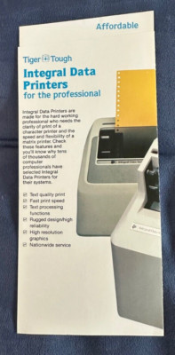 1981 Apple II Tiger Integral Data Printers Brochure | eBay