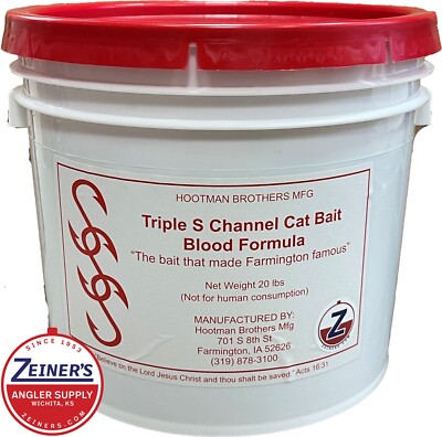 Triple S Catfish Bait 20# Pail - Blooded - Formerly Sonny's Super ...