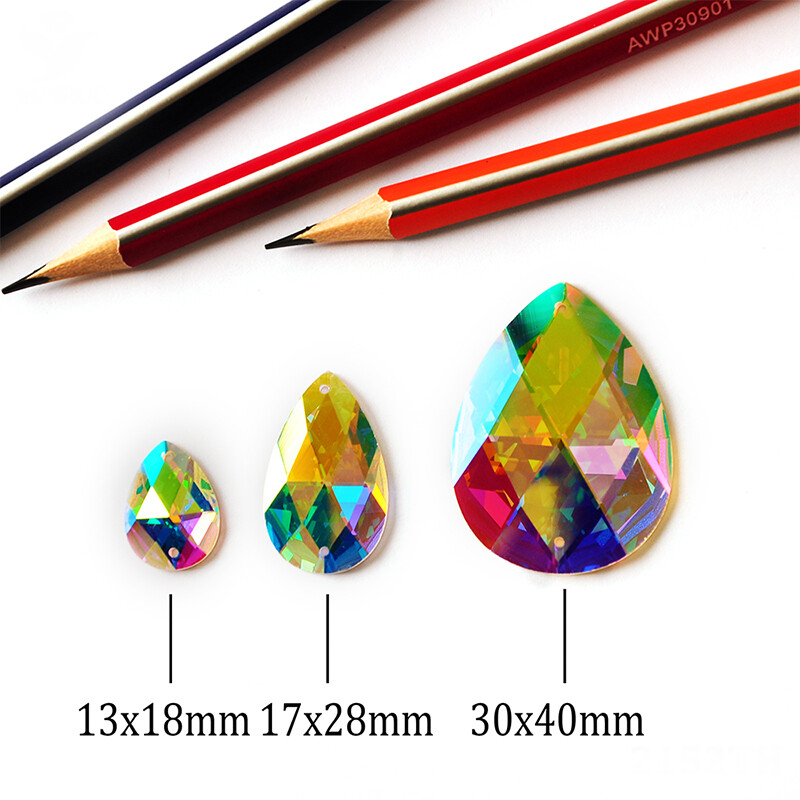 2152TH AB Drop Matte DIY Strass Sew On Crystals Stone Flat Back ...