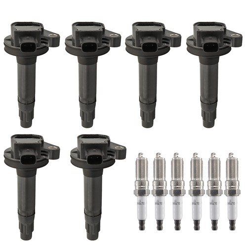 6X Ignition Coils + 6X Spark Plugs for Ford Flex Fusion Edge Explorer 3 ...