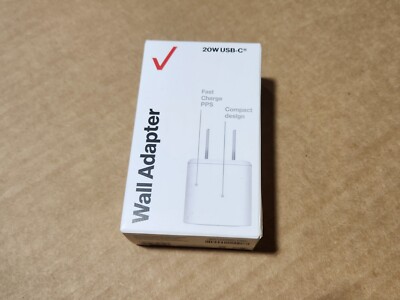 20W USB-C Wall Adapter VERIZON Genuine Power Adapter Single USB-C Port ...