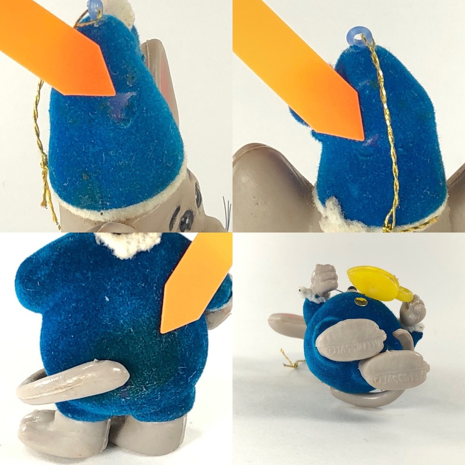 2pc Jasco 1979 Vintage Merry Mice Christmas Ornament Flocked Mouse Red ...