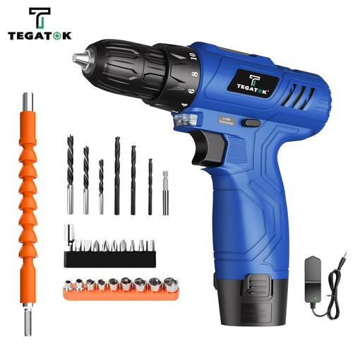 Cordless Drill Set] 12V Cordless Drill Set, Multi-Functional Power Tool ...