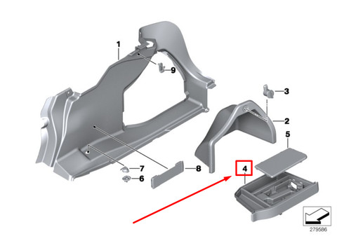 NEW BMW 3 F30, F80 TRUNK GLOVE BOX 7308699 51477308699 ORIGINAL | eBay