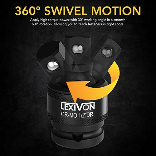 3 Universal Joint Ball Socket Swivel 1/4 3/8 1/2 Tools Impact Drive ...