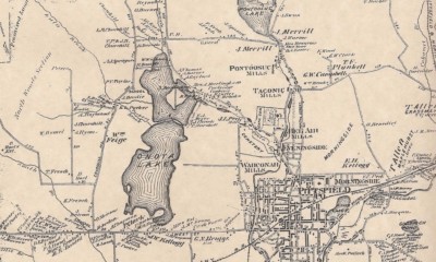 Pittsfield Barkerville Stearnsville MA 1876 Map with Homeowners Names ...