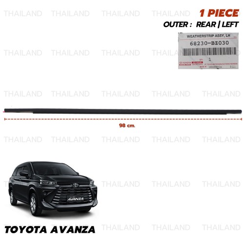Weatherstrip Rear Lh Door Glass Outer Fits Toyota Avanza F65 F651 2012 ...