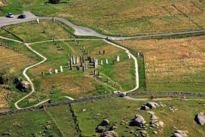 Photo 6x4 Calanais Stones Aerial view of the Calanais Stones ...