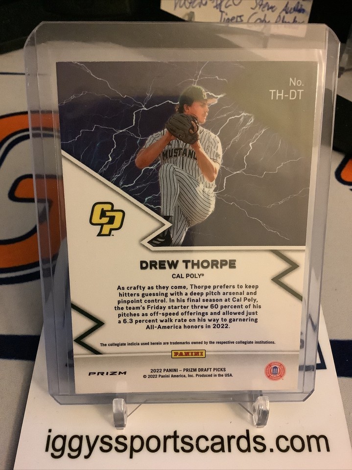 Drew Thorpe PURPLE WAVE THUNDER STRUCK PRIZM - 2022 Panini Prizm Draft ...