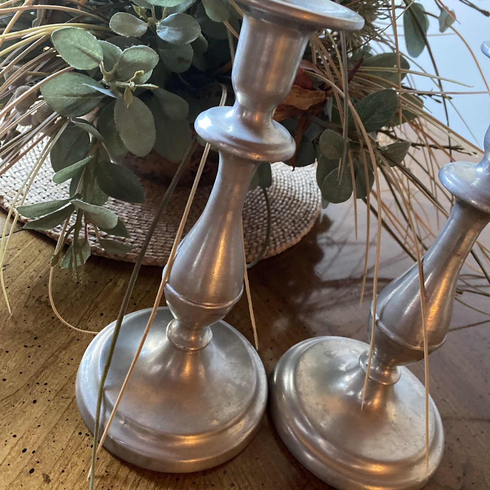 Vintage Royal Wilton Columbia PA Pewter 9” Candle Sticks Holders Set Of ...