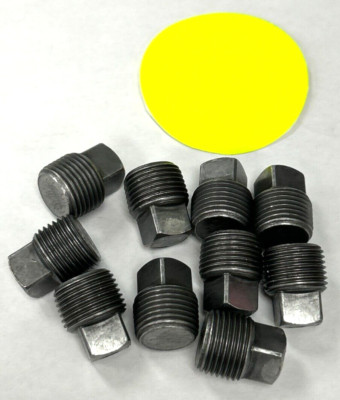 UNBRANDED BLACK STEEL SQUARE HEAD SOLID PLUG 3/8" LOT OF 10 | eBay
