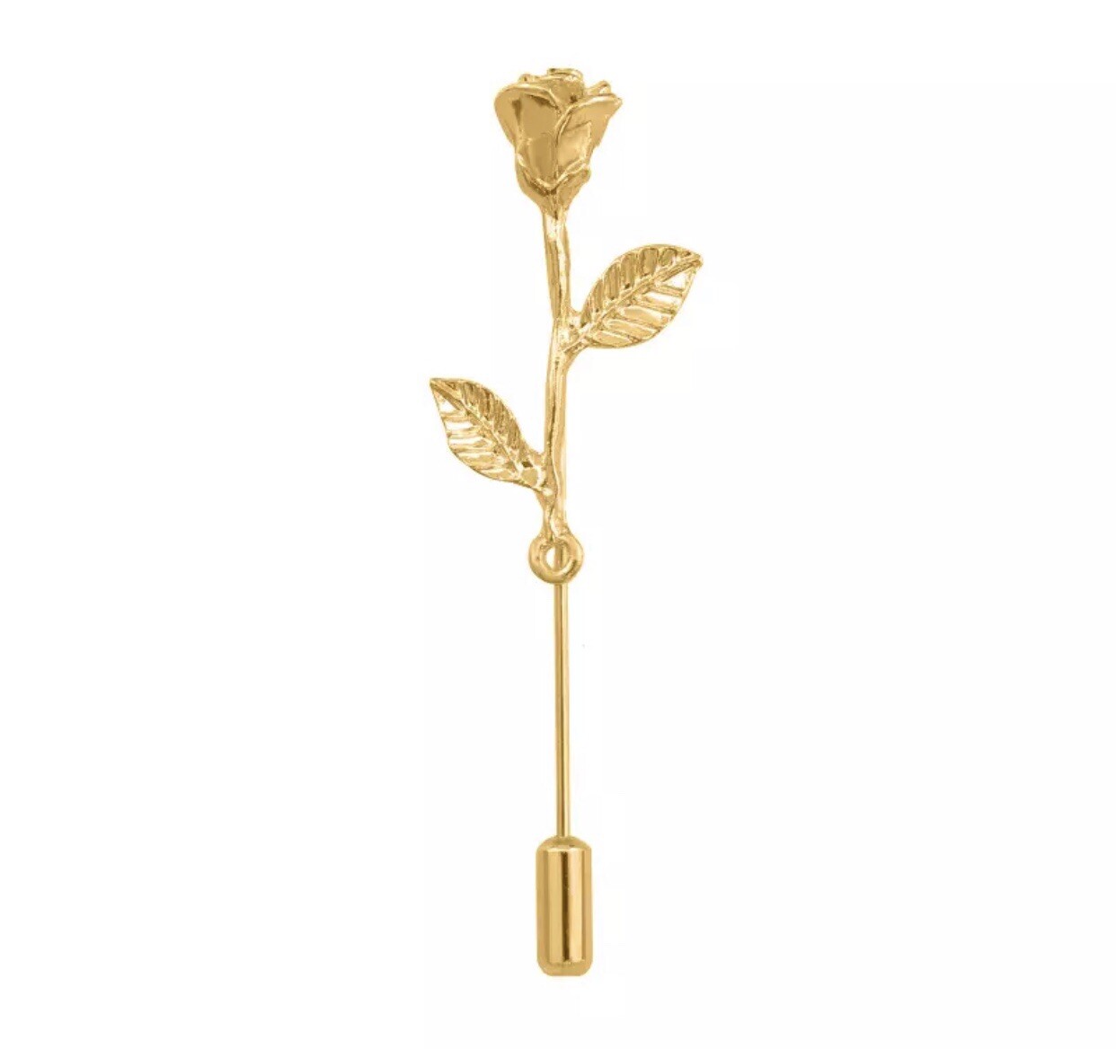 Gold/Silver Rose Brooch Coat Lapel Pin, Flower Boutonniere Gift For Men ...