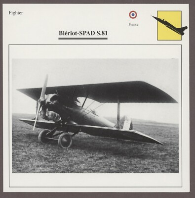 Bleriot Spad S.81 Edito Service Warplane Air Military Card France | eBay