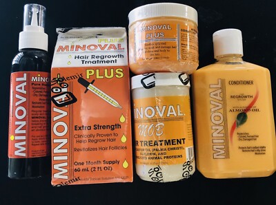 Minoval Plus Hair Dropper + MOB treatment + Pommade + Castor Oil ...