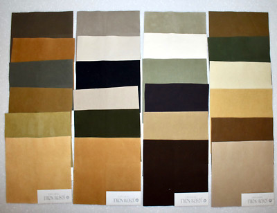 Lot 24 Realistic FAUX SUEDE Fabric Samples CRAFT Ultrasuede 6"x6" Multi ...