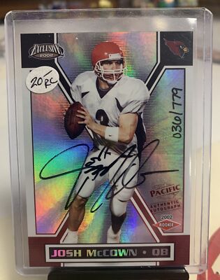 2002 Pacific Exclusive Josh McCown RC Auto 036/779 Arizona Cardinals | eBay