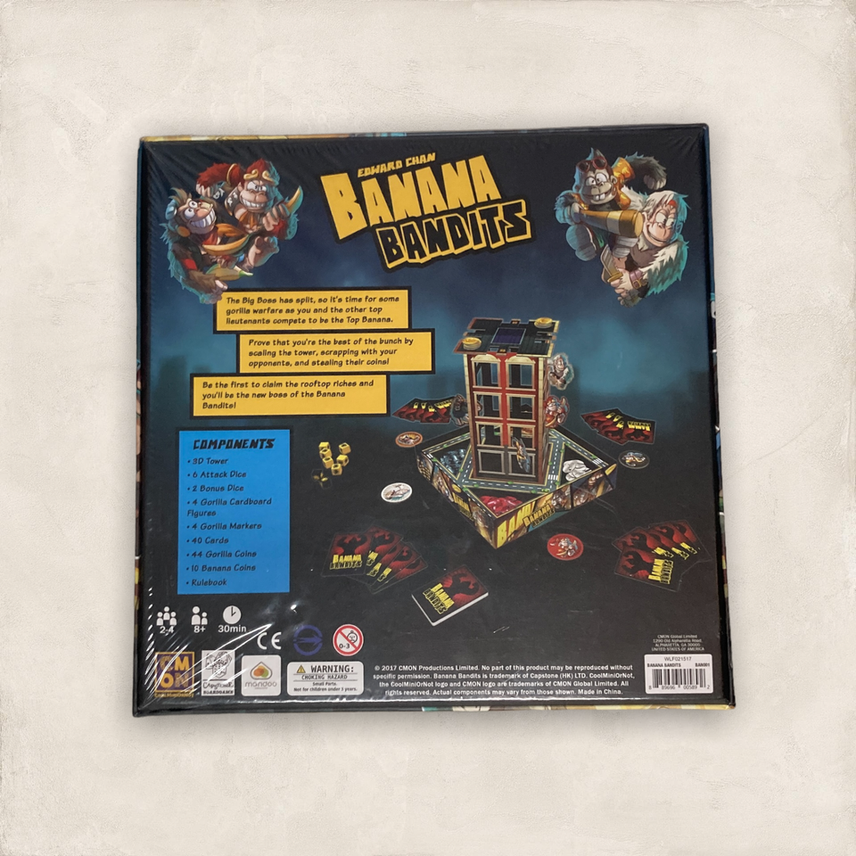 New Banana Bandits Gorilla Monkey 3D Board Game CMON Sealed 2-4 Players ...