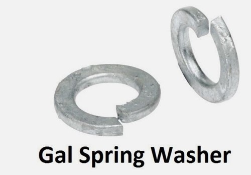Qty 50 Spring Washer M6 (6mm) x 12mm x 1.60mm Flat Section Galvanised ...