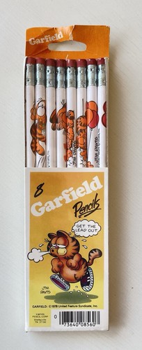 Vintage 1978 Garfield Pencils Unopened Lot Of 8 New Sealed Never Opened ...