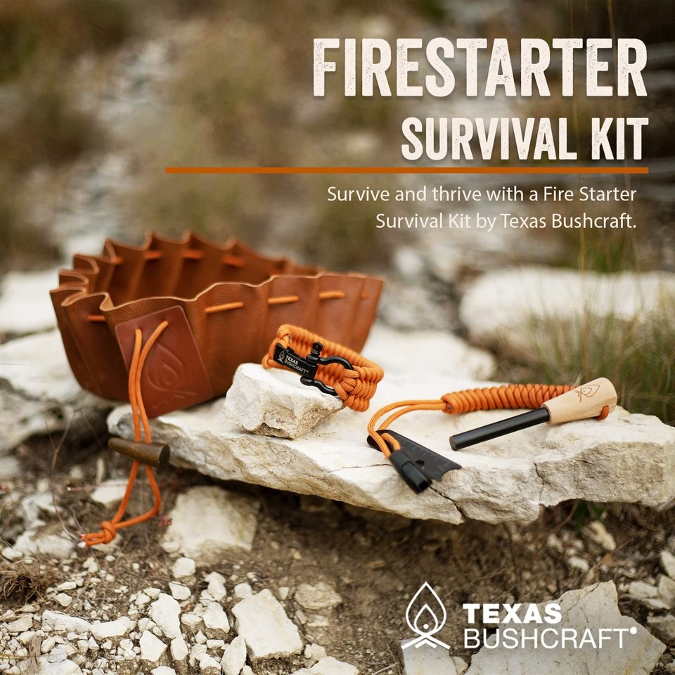 Fire Starter Survival Kit - Ferro Rod Flint Fire Steel, Striker Tool ...