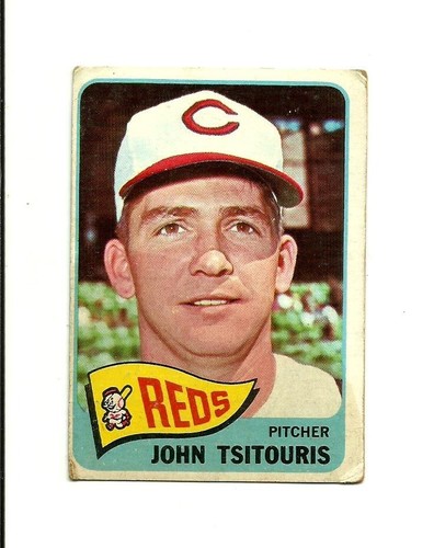 1965 TOPPS #221 John Tsitouris: Cincinnati Reds: Pitcher: Baseball Card ...