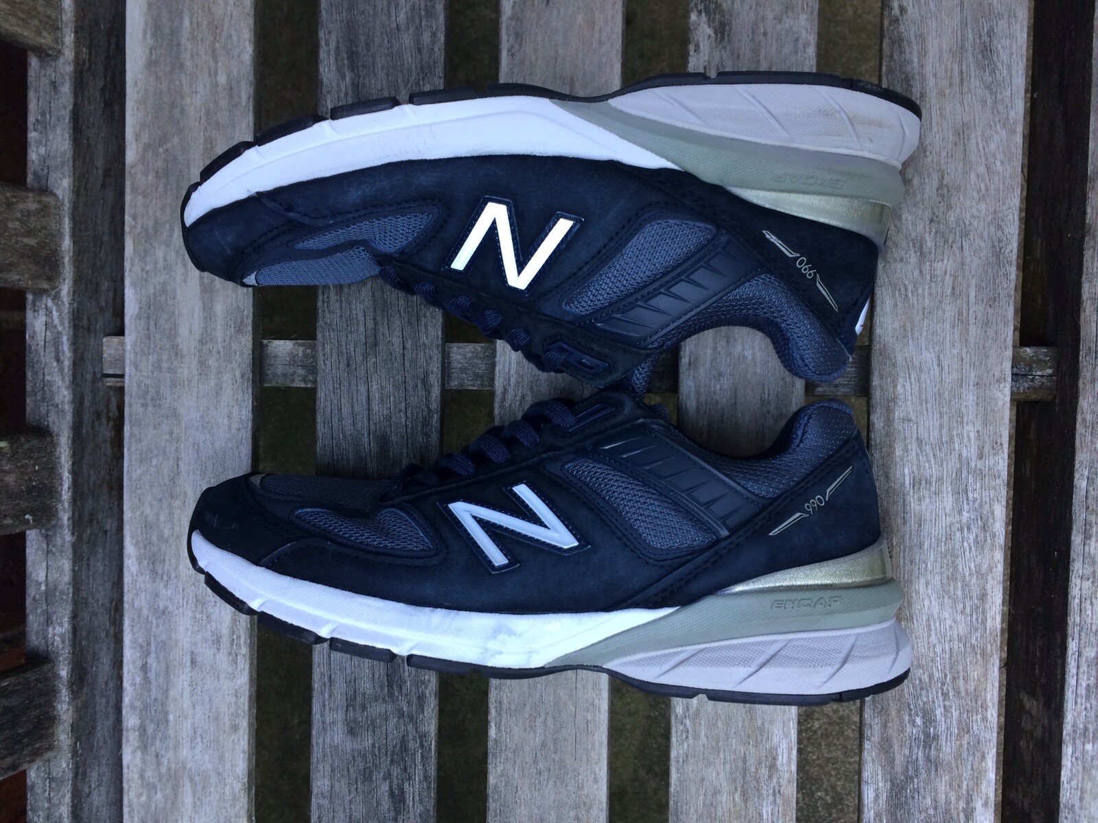 New Balance Womens 990 V5 W990NV5 Blue Running Shoes … - Gem