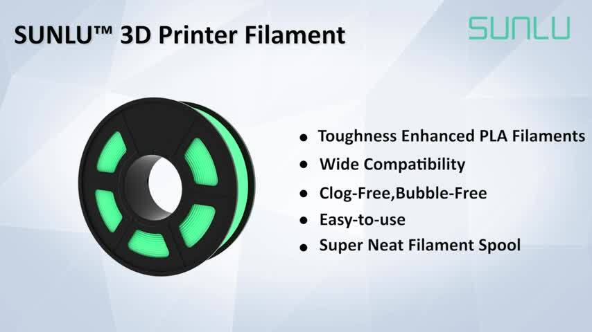 SUNLU Clear PLA 1.75mm 3D Printer Filament 1KG Transparent Clog-Free ...