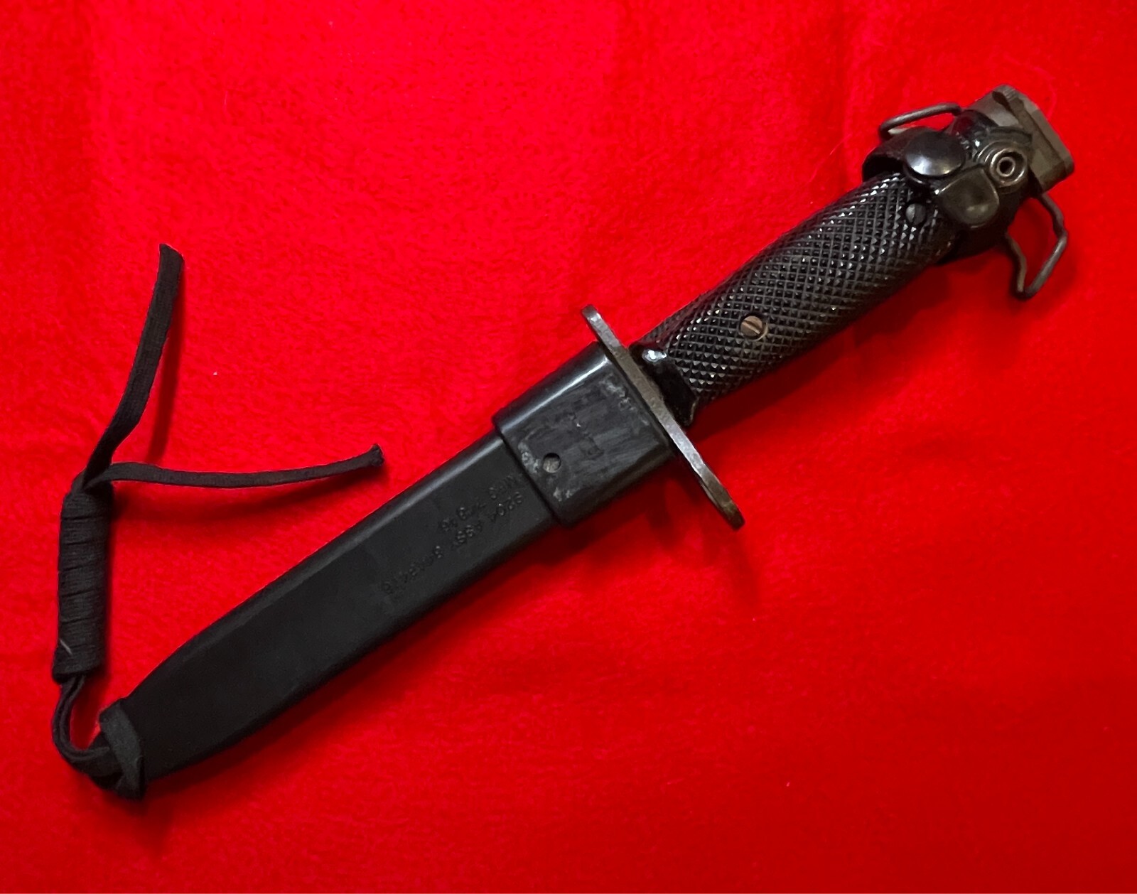 Vintage US M7 Bayonet MIL PAR With Scabbard M10 MFG Military USMC Tactical | eBay