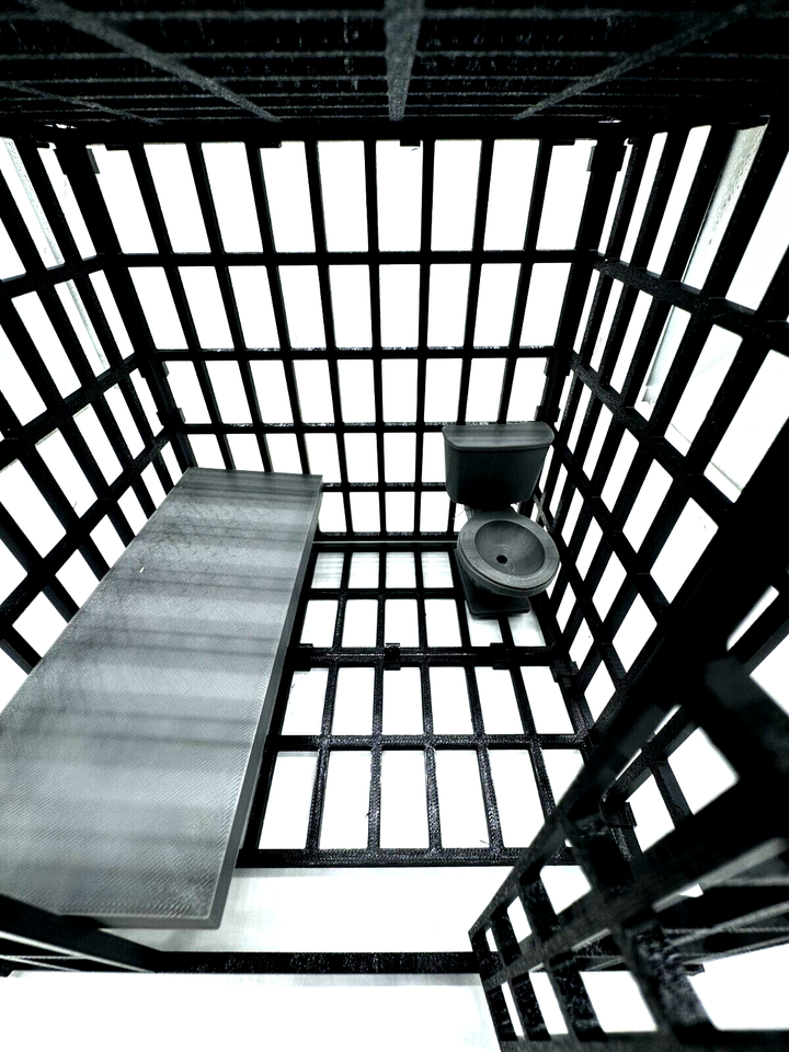 Custom 1:12 Scale Jail Prison Cell Diorama Prop Set for 6" GI JOE ...