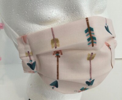 Pink Arrow Print Adjustable Reusable Face mask 100 percent cotton | eBay