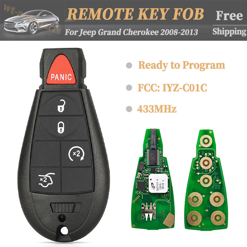 Keyless Go Key Fob FOBIK IYZ-C01C For Jeep Grand Cherokee Smart Remote ...
