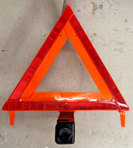 3-PACK DOT Approved Reflective Warning Foldable Safety Triangles 17.5 ...