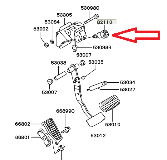 MC134474 Mitsubishi OEM Genuine Switch Stop Lamp for sale online | eBay