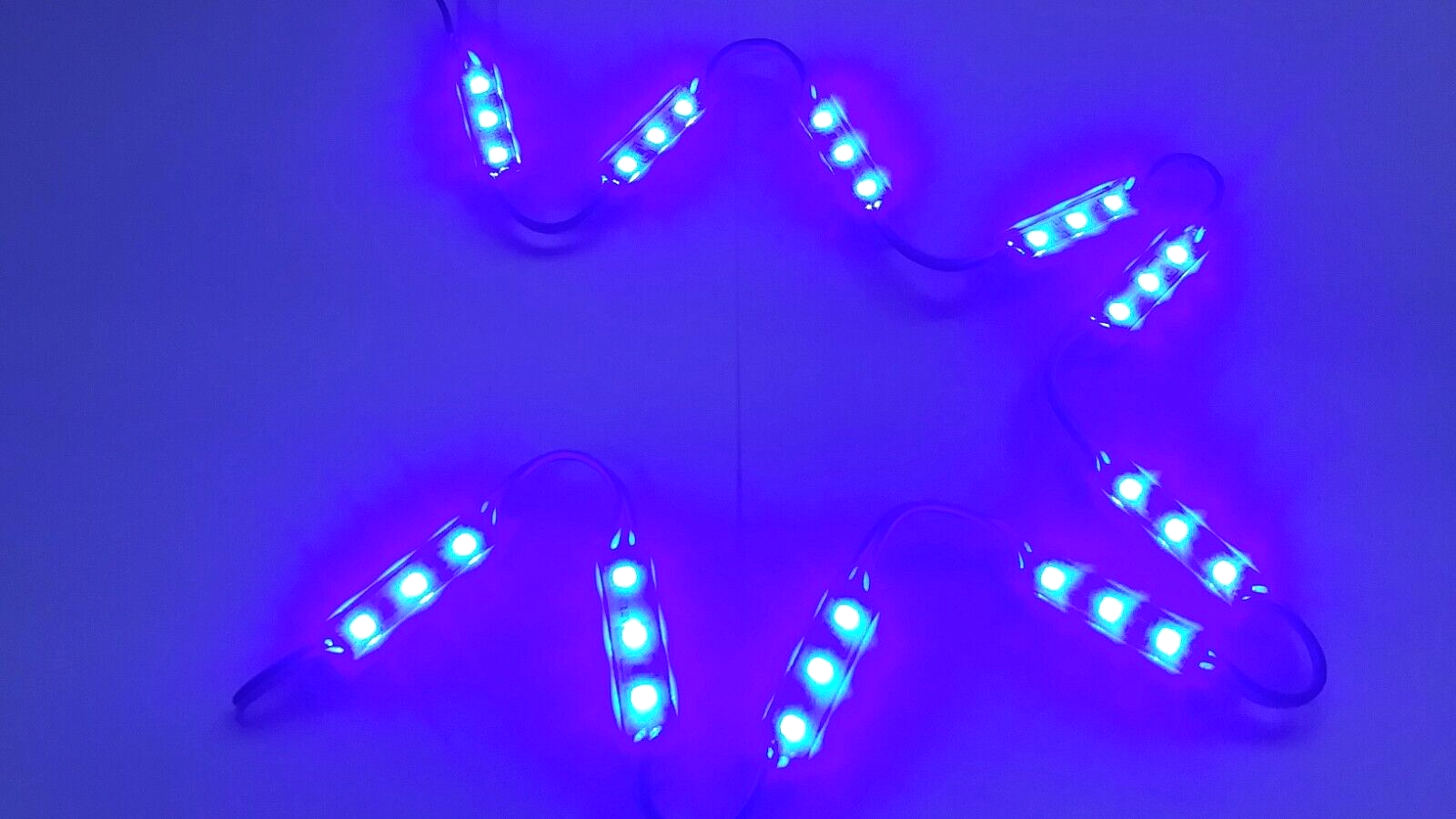 String of 10 Super Bright Blue LED Waterproof 12 VDC Courtesy Lights | eBay