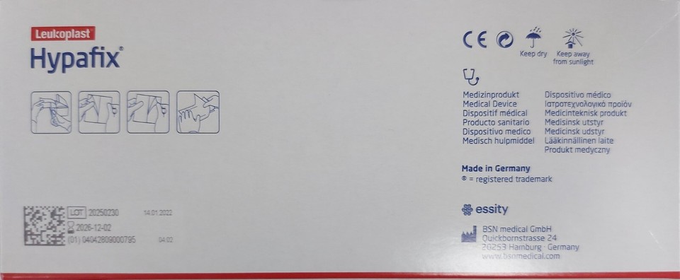 Leukoplast Hypafix Hypoallergenic Dressing Tape 20cm x 10m Tape | eBay UK