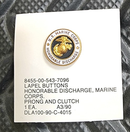 Marine Corps Honorable Discharge Lapel Button - Pin - USMC - Simper ...