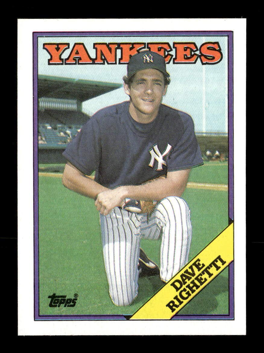 1988 Topps #790 Dave Righetti New York Yankees GEM-MT Baseball Card ...