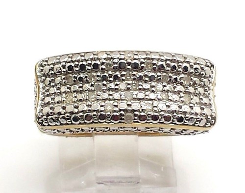 SETA Fine Gold-Tone Vermeil Diamond Sterling Silver 925 Ring Size 6 (7 ...