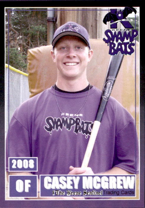 2008 Keene Swamp Bats Team Issue 19 Casey McGrew Wright State Delaware ...