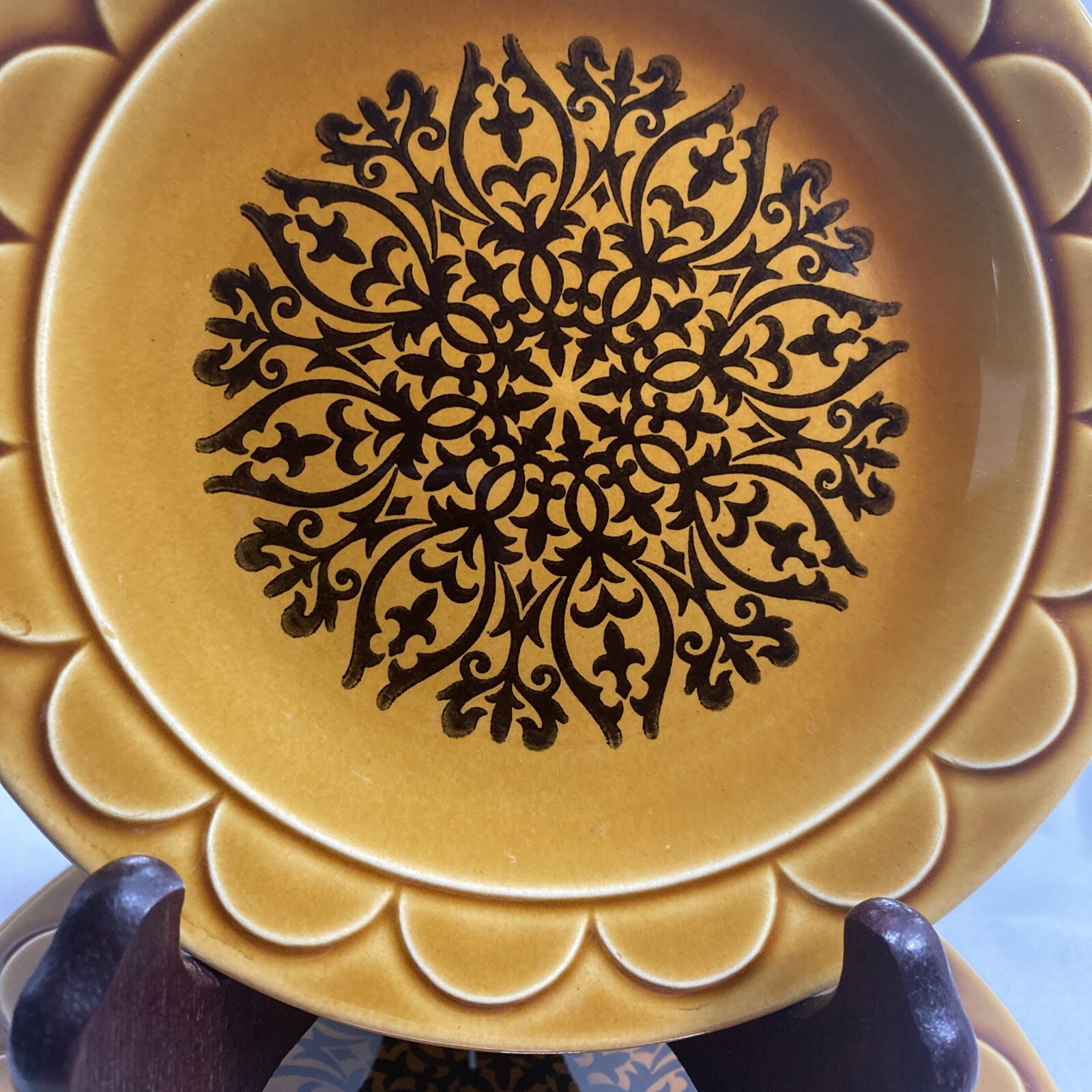 MCM Castilian Coventry 4 Dessert Bread Plates 6.25” Homer Laughlin Dark ...